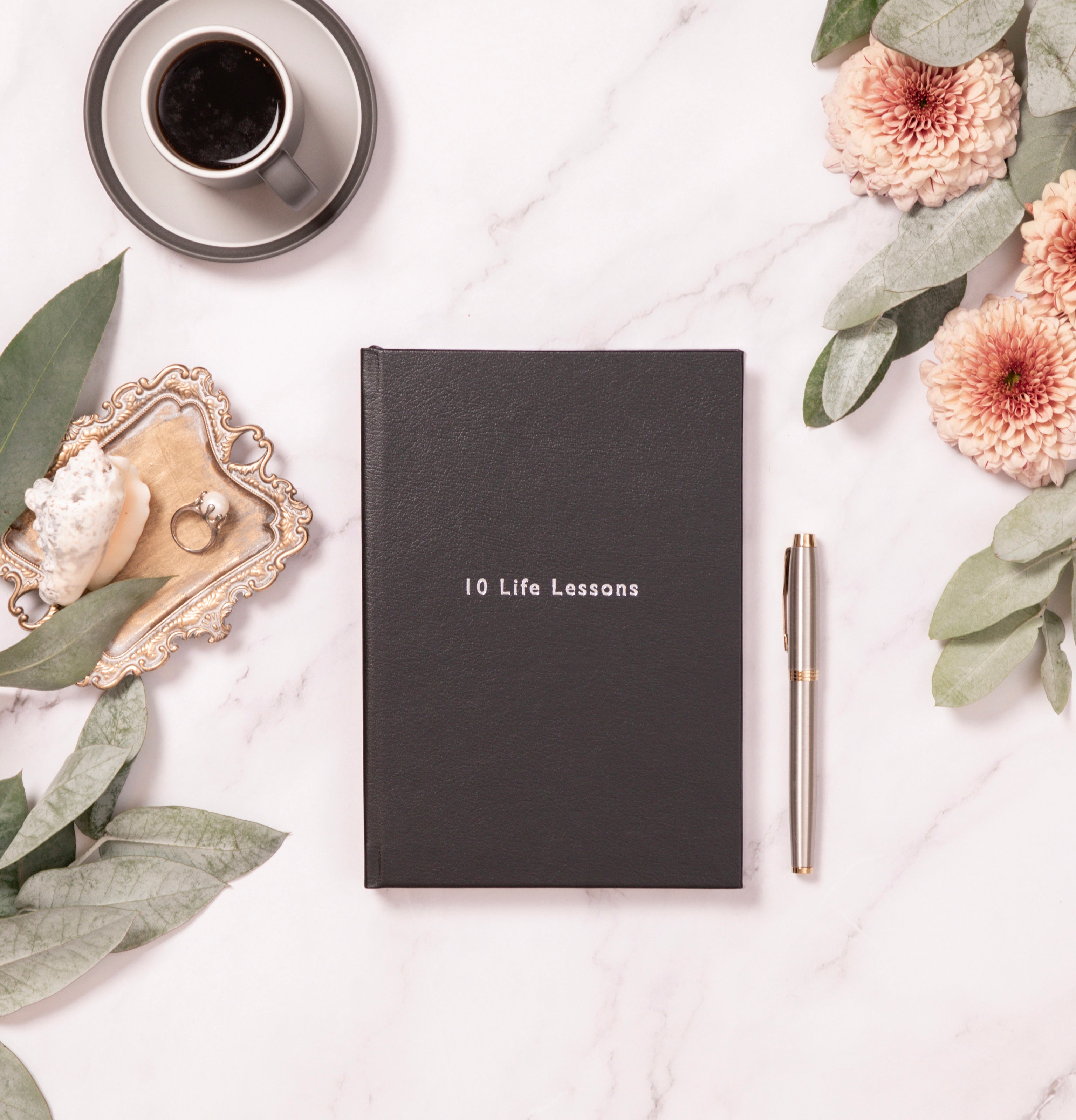 10 Life Lessons Journal In Black Leather – Bucklesbury