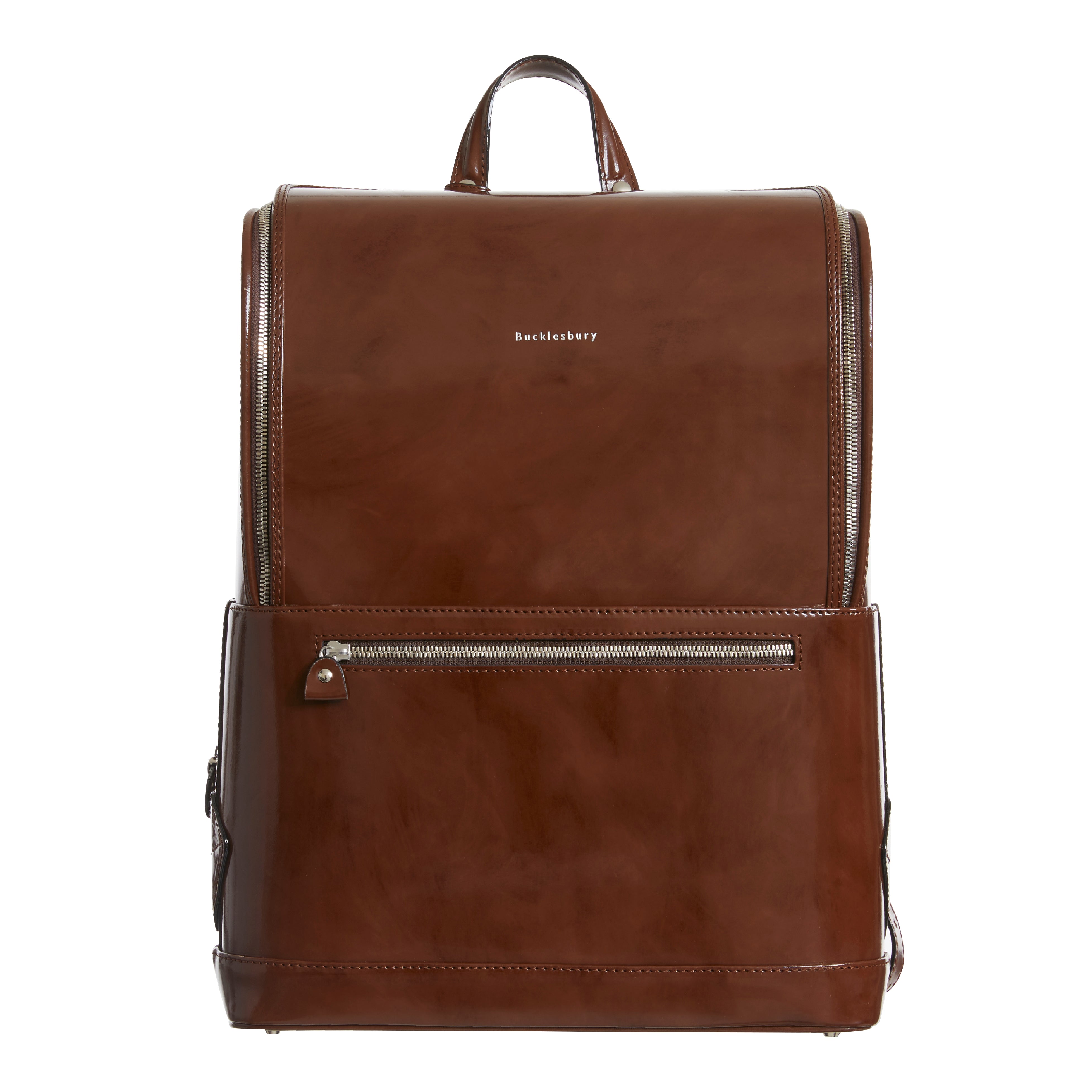 Dark Brown Bucklesbury Italian Leather Backpack for Business, Travel ...